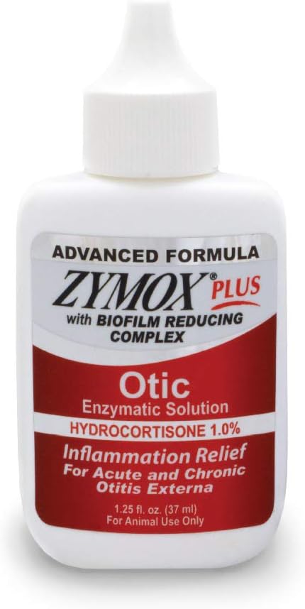 Zymox Advanced Formula Otic Plus Enzymatic Ear Solution for Dogs and C ...